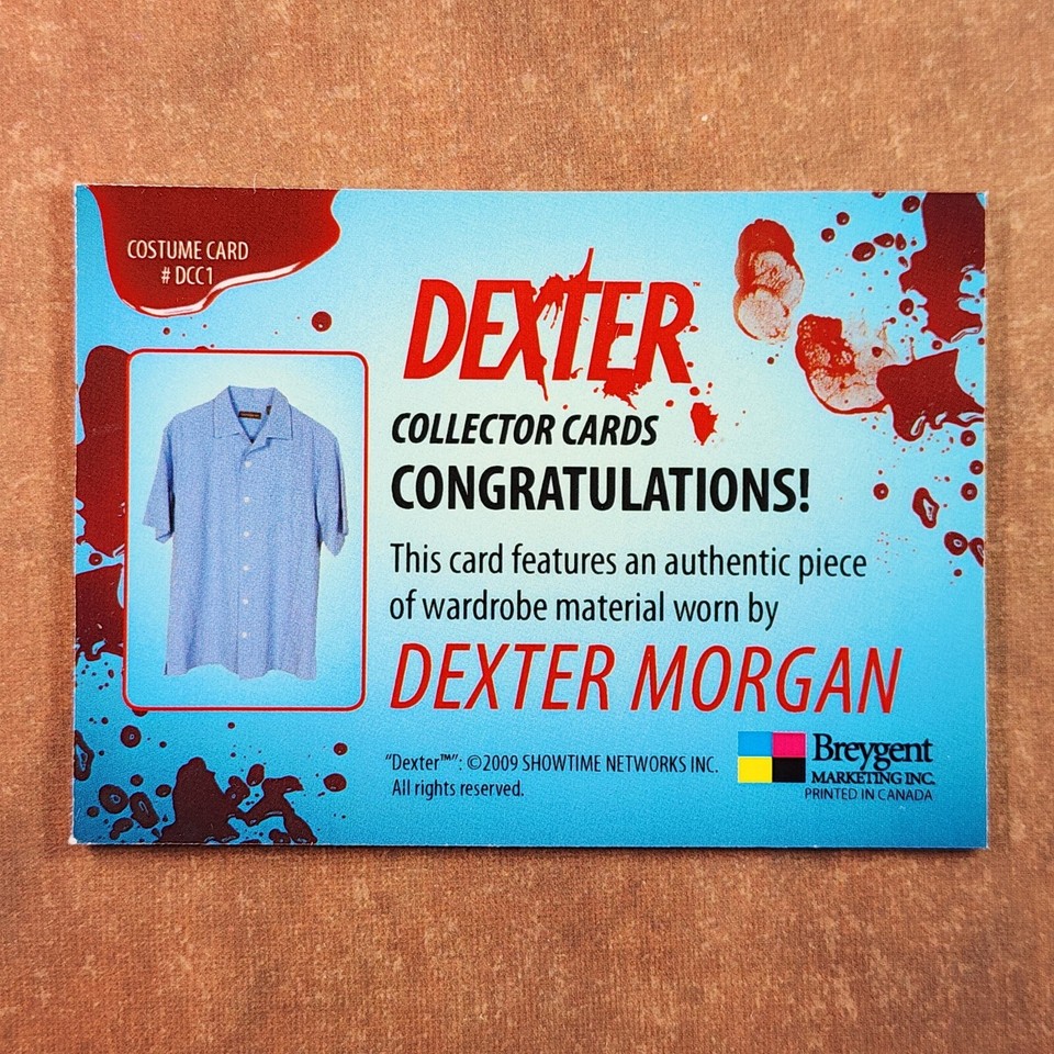 P. 2009 dexter seasons 1 2 wardrobe costume #dcc1 Michael C. Hall comic ...