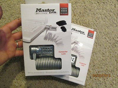 MASTER LOCK Safe Space COMPUTER LOCK security on the Go brand new ...