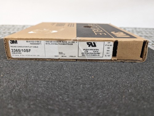 New, 3M, 3365/10SF, CABLE RIBBON, 10COND 0.050 GRAY 100' | eBay