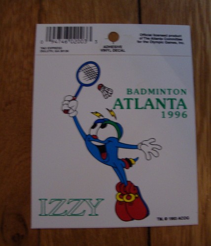 Badminton Atlanta Olympics 1996 Decal 'Izzy' | eBay