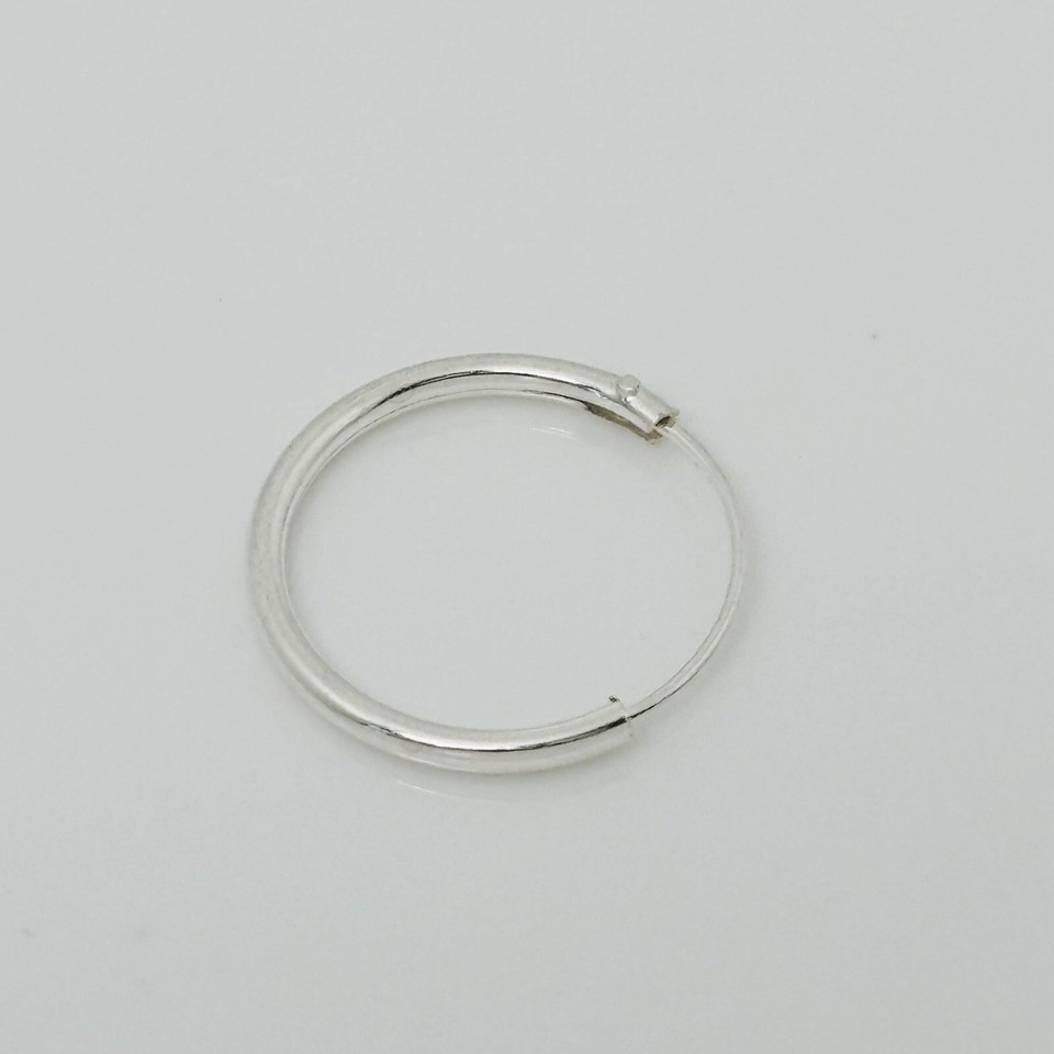 Endless Hoop Earring Wire Sleeper Thin Hinged Earring Small 14mm ...