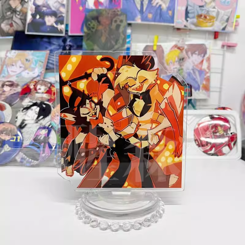 Hazbin Hotel Angel Dust AD Husk Acrylic Standee Stand Figure/Keycharms ...