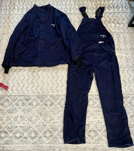 National Safety Apparel NSA Overalls & Jacket 45 cal/cm2 Sz Large 32 ...