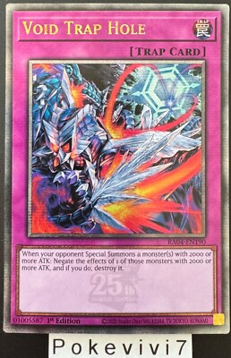Carte YU-GI-OH! VOID TRAP HOLE RA04-EN190 QCSR NEUF | eBay