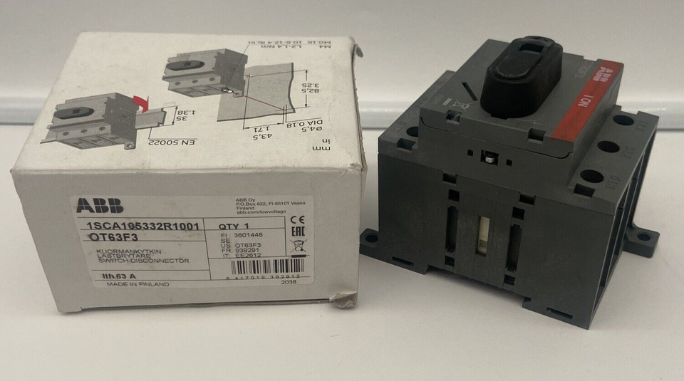 ABB OT63F3 DISCONNECTOR SWITCH, 3, 750, 63A | eBay