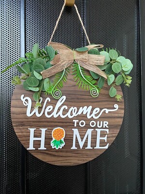Welcome Home Sign Seasonal Front Porch Door Decor With 21 Changeable ...