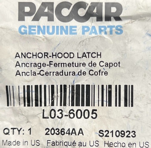 Paccar Anchor Hood Latch L03-6005 for sale online | eBay