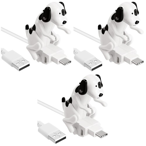 3pcs Charging Cables Funny Dog Type-c Charging Adapter Durable USB ...