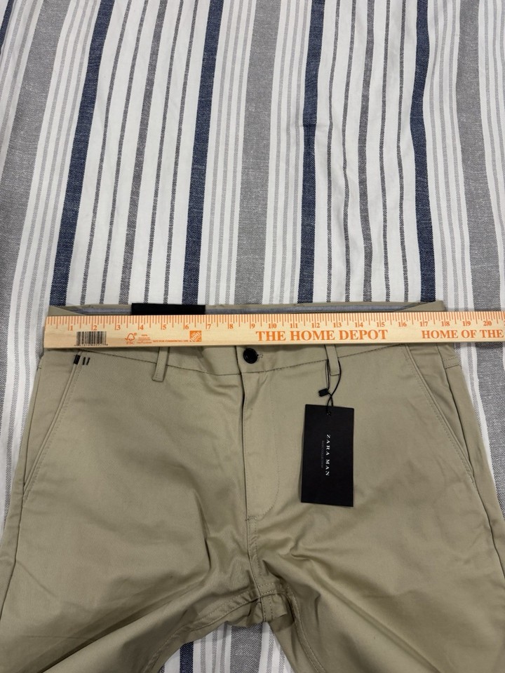 Zara Man Basic Collection Chino Pants Khaki Men’s Size 36W X 34L NWT | eBay