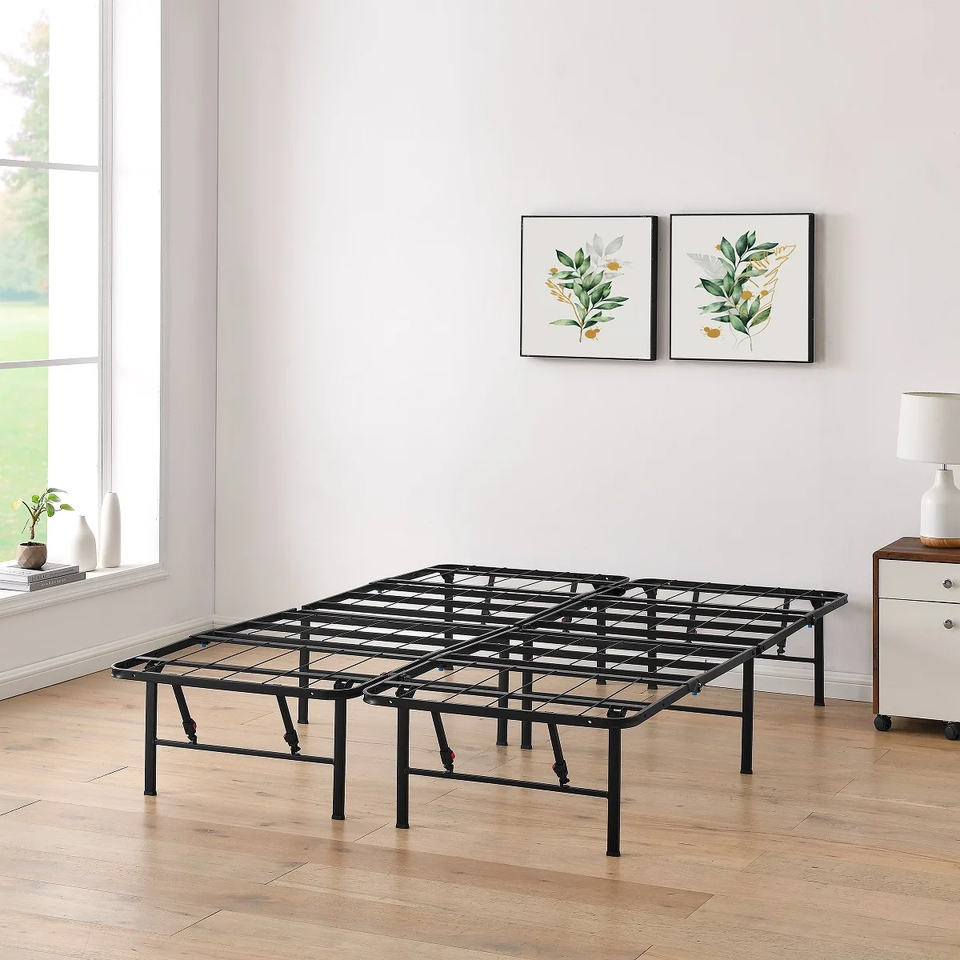Mainstays MSF436250086010 14" High Quad Fold Steel Platform Bed Frame ...