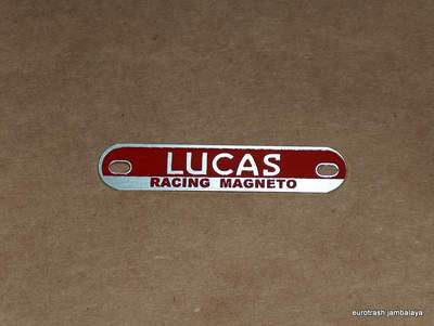 Lucas Racing Magneto Badge Plate NEW Triumph BSA Norton 250 350 500 650 ...