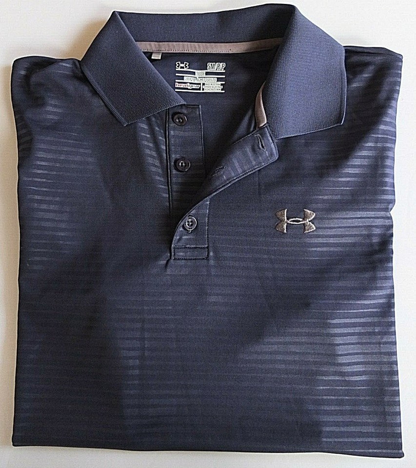 UNDER ARMOUR LOOSE COUPE LACHE SUELTO HEATGEAR SMALL NAVY BLUE POLO ...