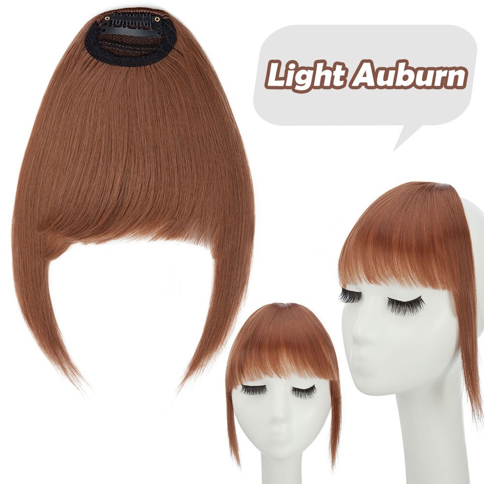 Straight Front Bangs Fringe Piece Clip In Hair Extensions Remy style ...
