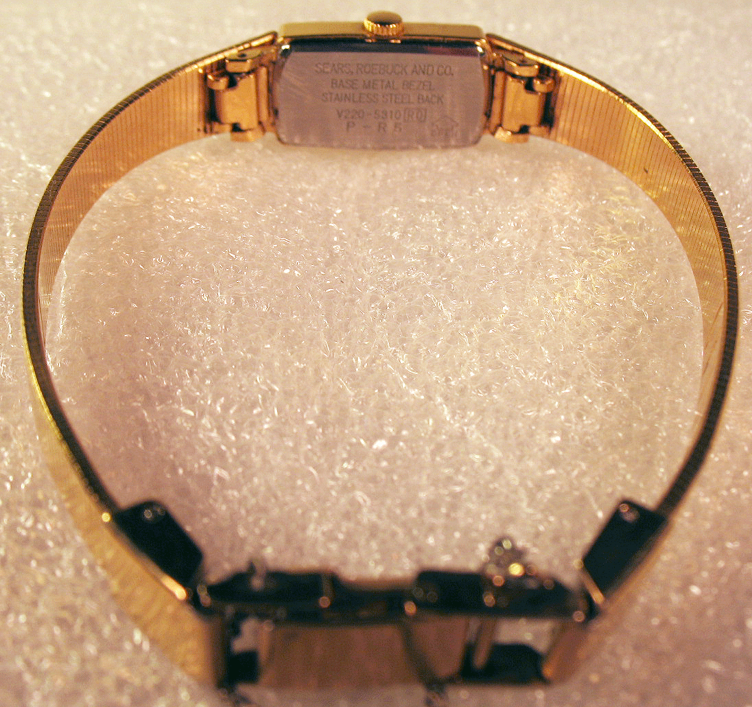 Vintage Phasar Quartz Ladies Dress Wrist Watch, Gold Tone Ribbed Band ...