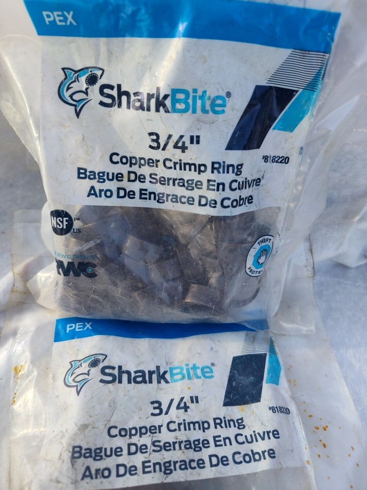 25 Pack 3/4" PEX Copper Crimp Rings Lead Free for 3/4" PEX Tubing PEX ...