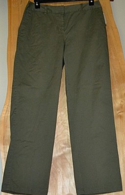 COVINGTON SIGNATURE Olive Green Casual Pants Size 10 Womens Straight ...