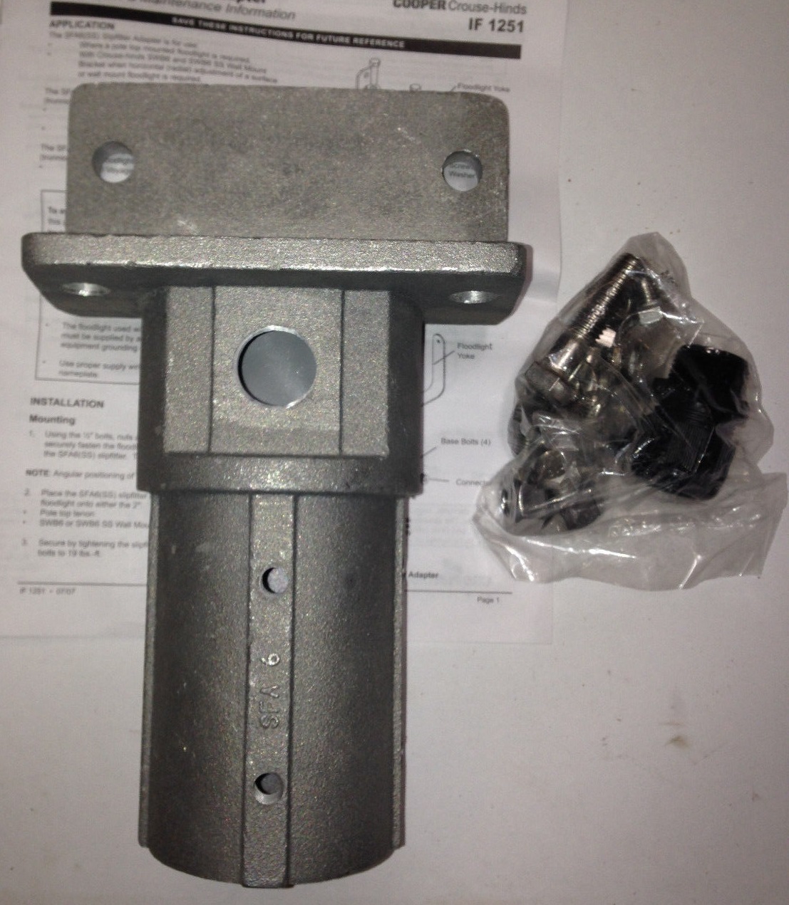 COOPER CROUSE HINDS CHAMP SERIES SPLIPFITTER ADAPTER SFA6 NNB | eBay