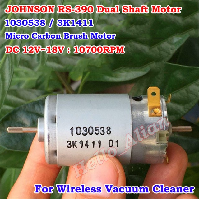 JOHNSON RS-390 DC 12V~18V 10700RPM High Speed Double Shaft Electric DC ...