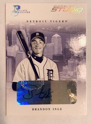 Brandon Inge 2005 Donruss Studio Certified Autograph #108 Detroit ...