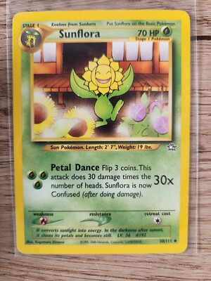 Sunflora - Neo Genesis Set - 50/111 - Uncommon - Pokemon Card ...