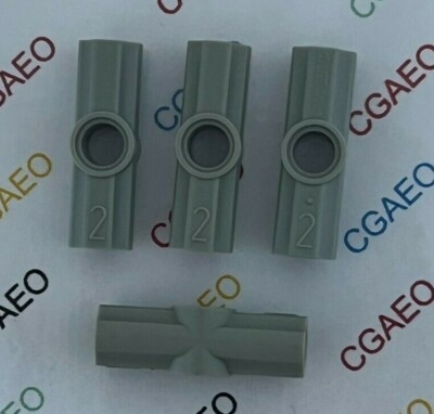 4 x Lego Technic 32034 Axle and Pin Connector Angled #2 LIGHT GRAY | eBay
