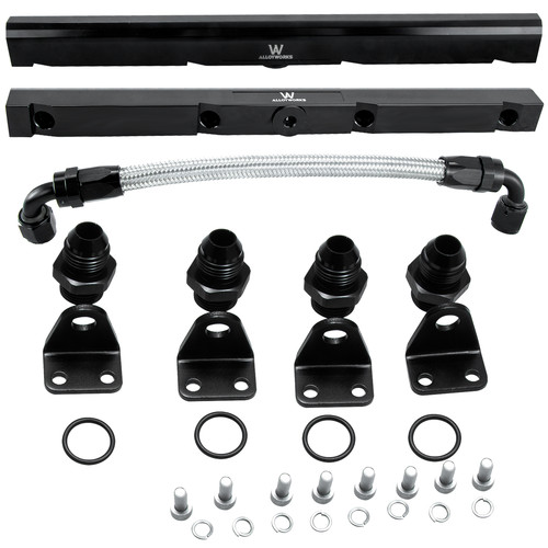 8AN Fuel Rails W/ Fittings Crossover Hose Fits GM Intake Manifold LS ...