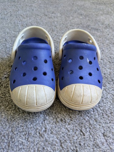Crocs Bump It Clogs Blue Oyster Straps Little Kids Shoes Size C7 Slip ...