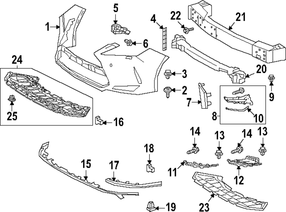 Genuine Lexus Bumper Guard 52437-48040 | eBay