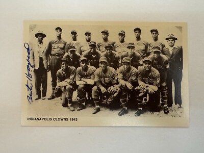BUSTER HAYWOOD SIGNED POSTCARD Negro Leagues Indianapolis Clowns JSA ...