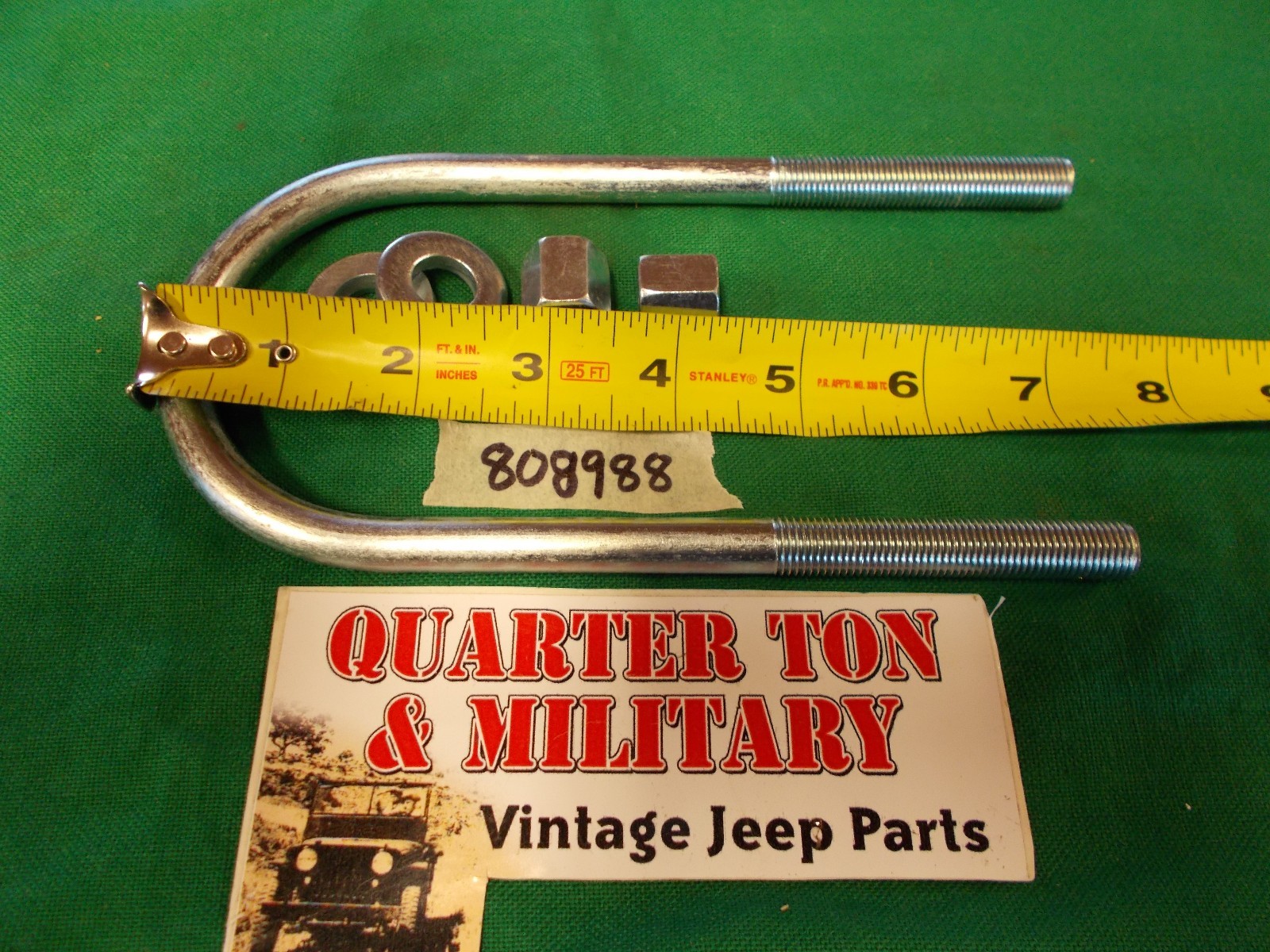 U-bolt large for front right leaf spring fits Willys MB GPW CJ2A CJ3A ...