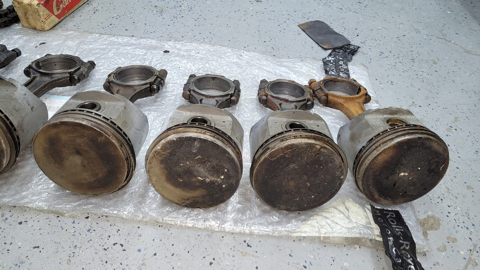 Chrysler Mopar Rod Piston Rods Pistons 1851535 V8 440 Original Oem ...