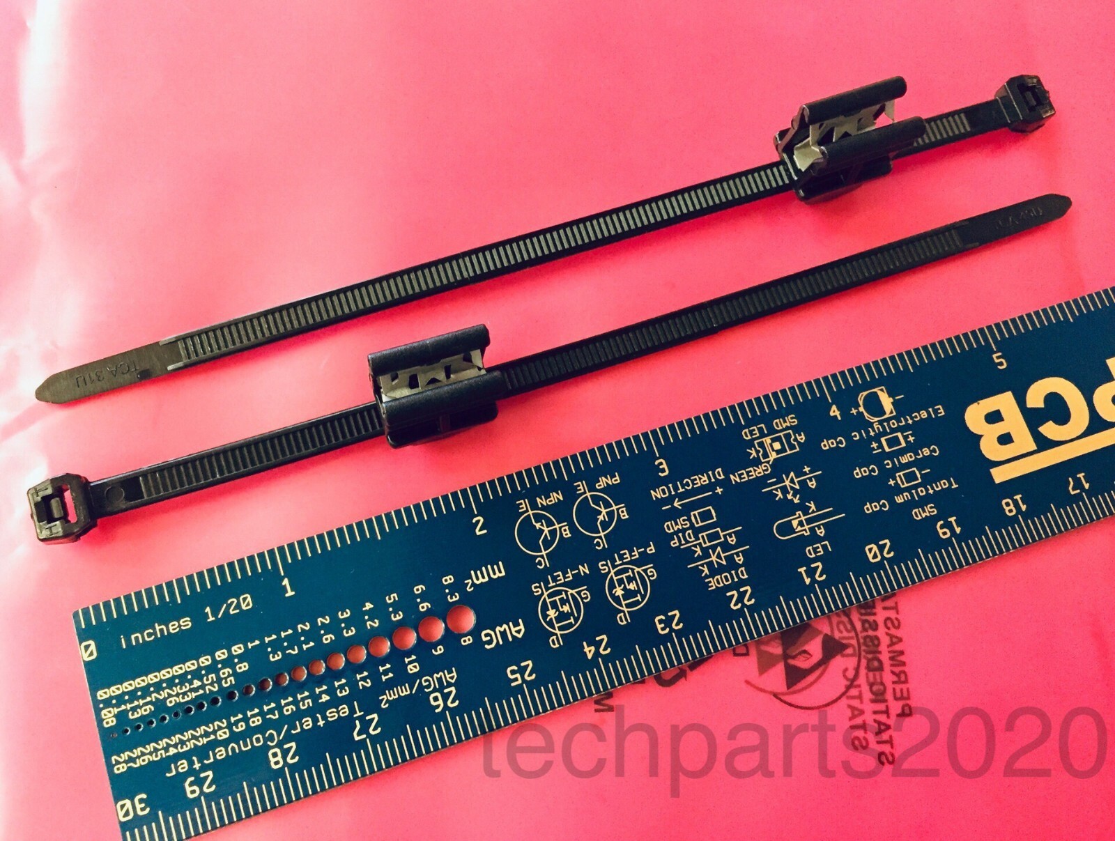 50pcs HellermannTyton 6" Cable Tie & Edge Clip, Outdoor Black Nylon ...