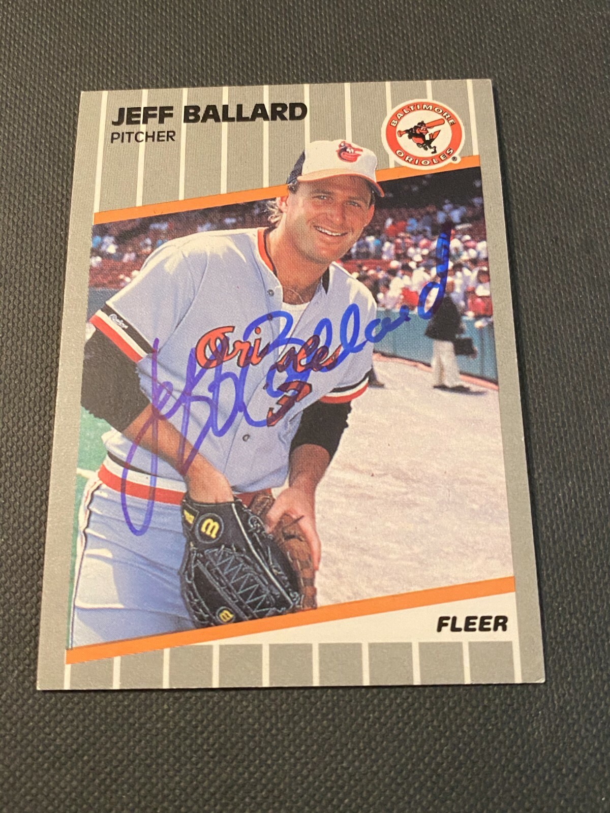 Jeff Ballard Signed 1989 Fleer Card Auto Baltimore Orioles Autograph ...