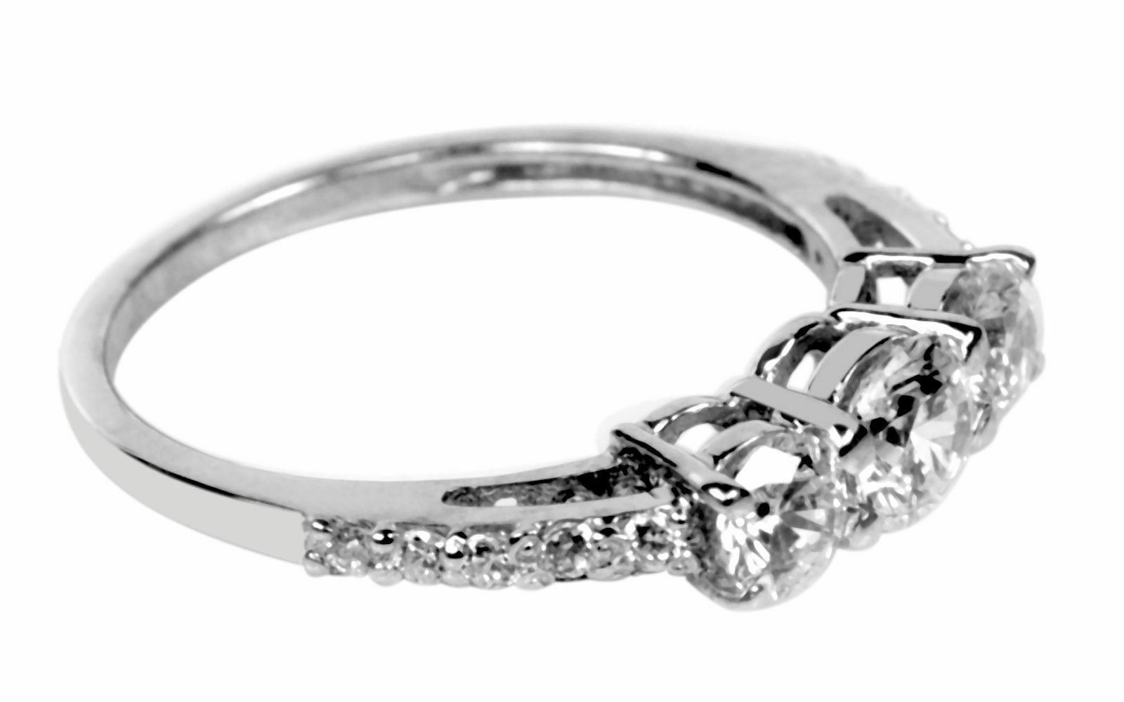 935 Argentium Silver 1.85 Ct Gorgeous White Round Shape Engagement Ring ...