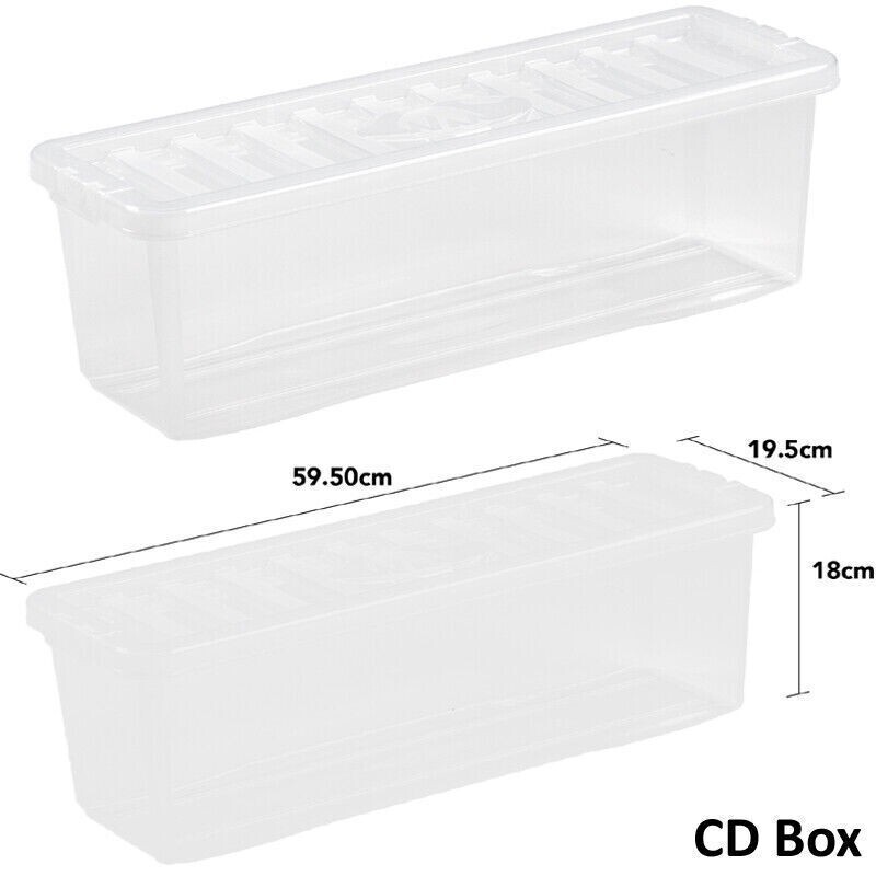 Cd Storage Boxes Plastic Clear Acrylic Stackable CD Holder Rack With