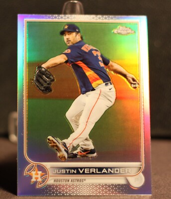 Justin Verlander 2022 Topps Chrome Refractor #87 Houston Astros New ...
