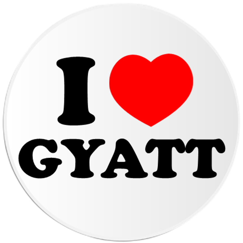 I Love Gyatt - 100 Pack Circle Stickers 3 Inch - Humor Meme Rizz Funny ...