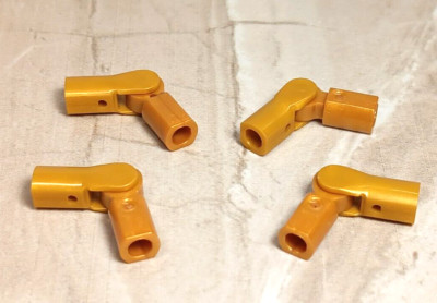 New LEGO HINGES Lot of 4 Clip Hinge GOLD Rod Stick Build Rails Angles ...