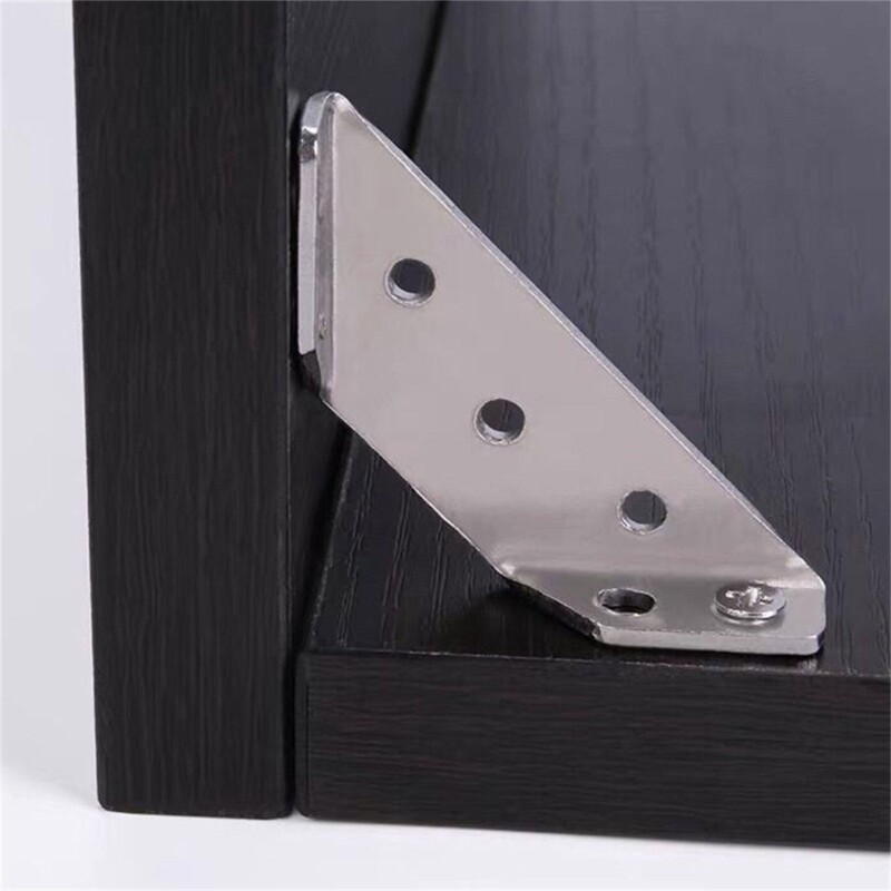 Set of 10 Stainless Steel Corner Brackets for Furniture & Cabinet ...