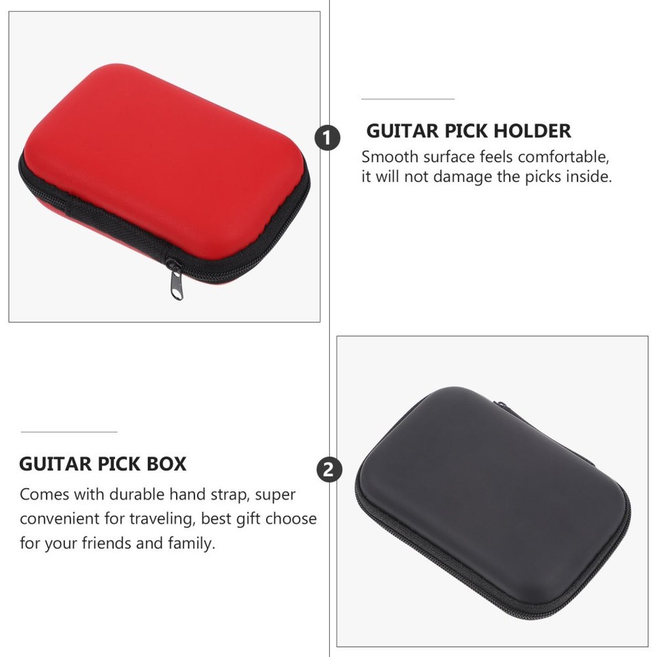 4 Pcs Guitar Paddle Storage Box Plectrum Accessory Case Pick Carry ...