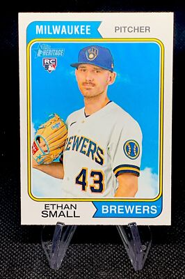 2023 Topps Heritage High Number Ethan Small #561 RC Milwaukee Brewers ...