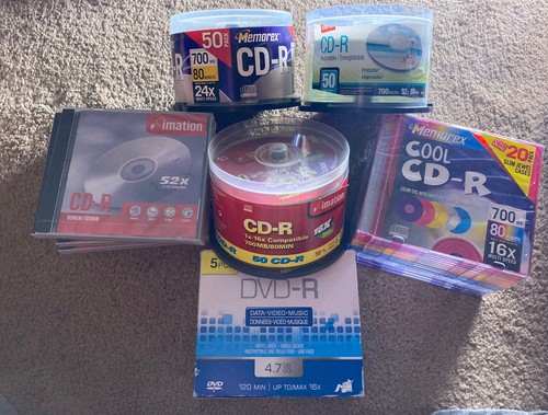 160 Blank CD-R Discs & Extras 5 DVD-R 20 Blank Cases | eBay