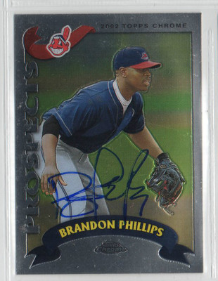 Brandon Phillips 2002 Topps Chrome signed autographed card Cleveland ...