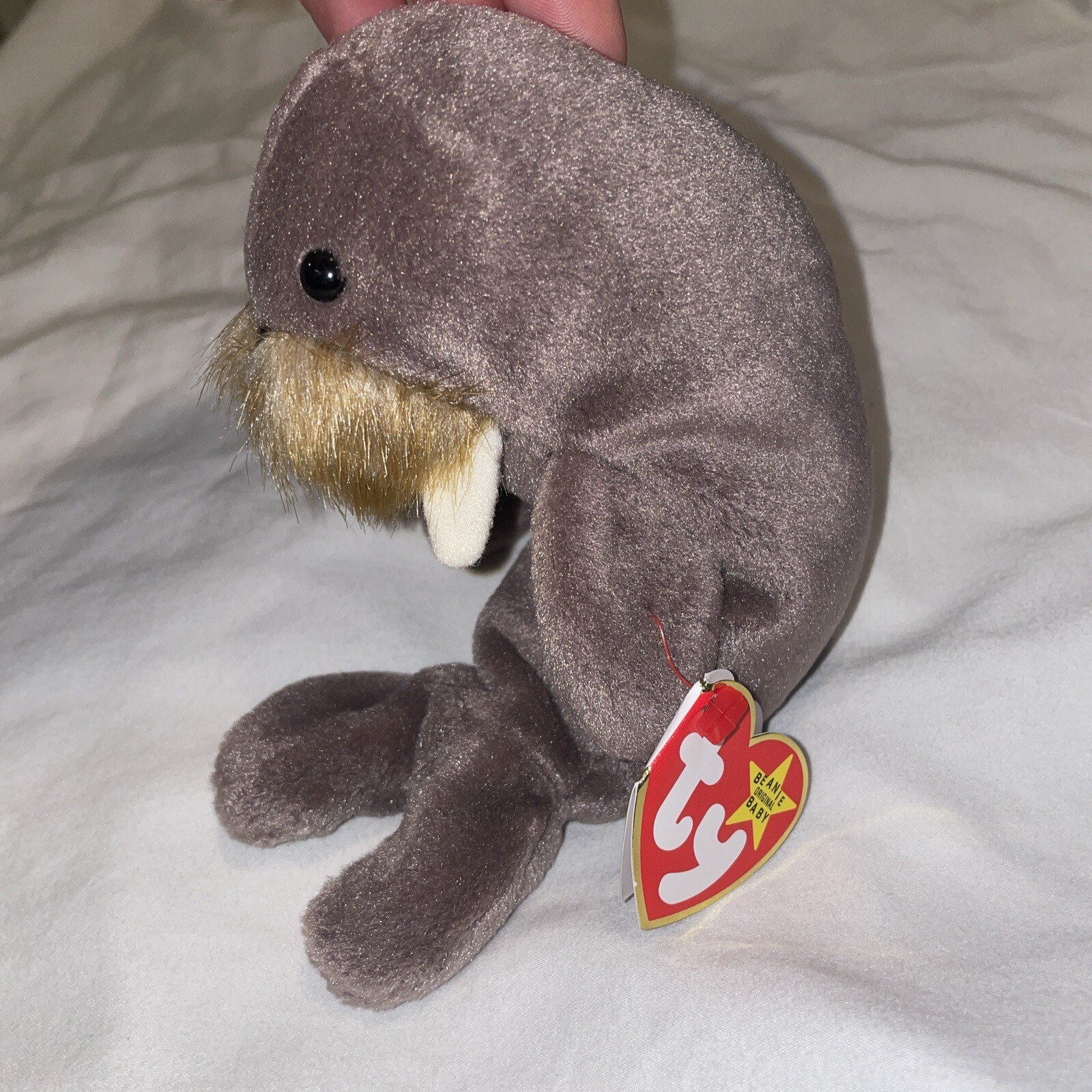 NWT RARE TAG ERRORS Ty 4082 Beanie Baby Plush Animal Jolly Walrus 1996 ...