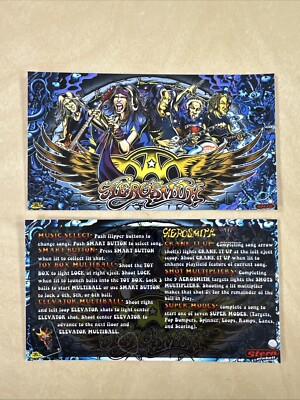 Stern Aerosmith Pinball Apron Cards | eBay