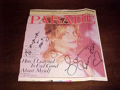 1995 Rene Russo Autographed Signed Parade Magazine Cover with ...