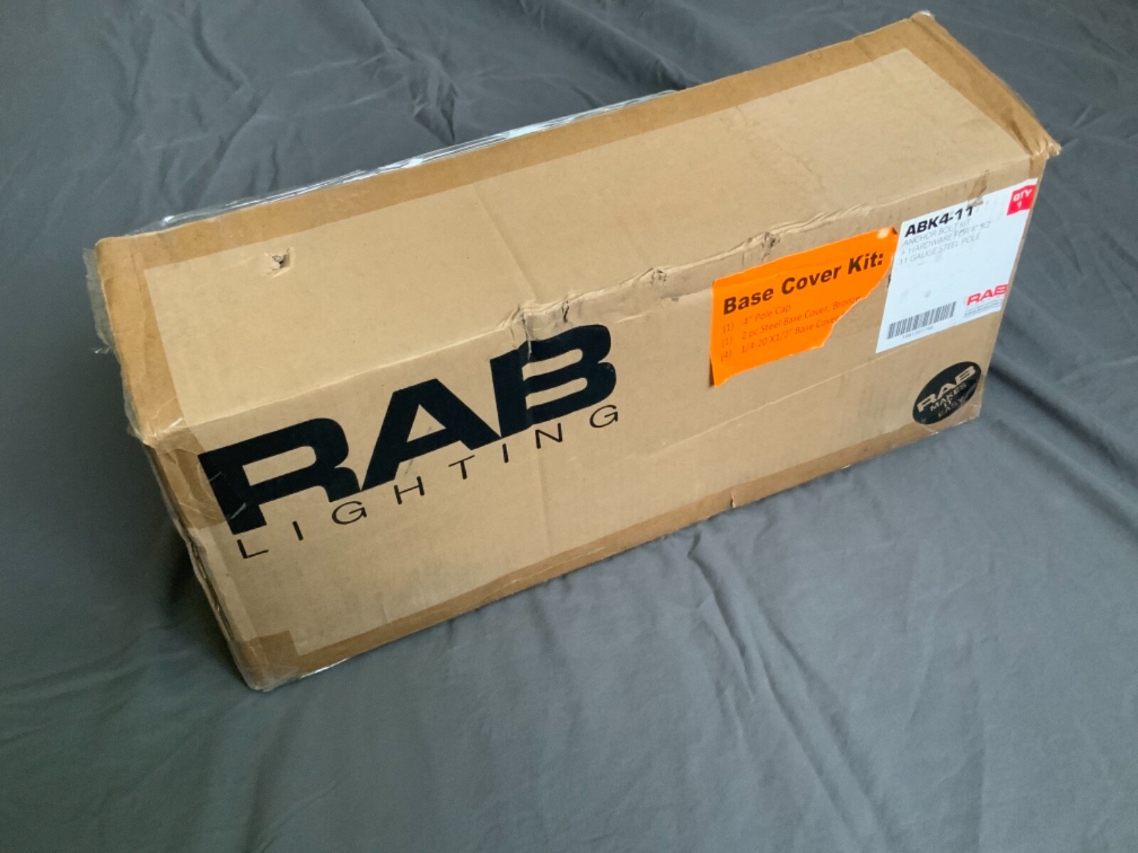 RAB Lighting ABK4-11 Anchor Bolt kit, Hardware for 4" Square 11 Gauge ...