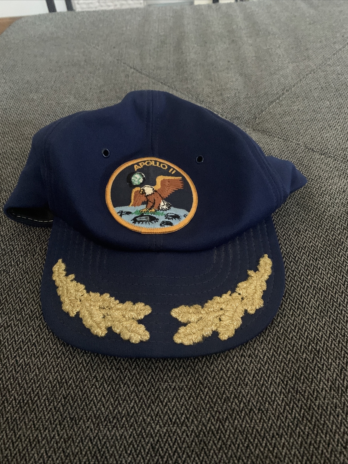 Apollo 11 Vintage Blue Moon Patch Snapback Eagle Trucker Hat Scrambled Eggs Dad | eBay