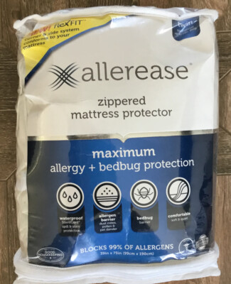 allerease zippered mattress Protector maximum allergy +bedbug Protection Twin-30 | eBay