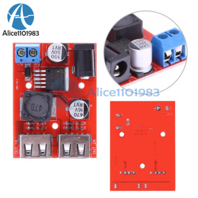 1/2/5PCS DC 6V-40V to 5V 3A Dual USB Charger Step Down Buck Power ...